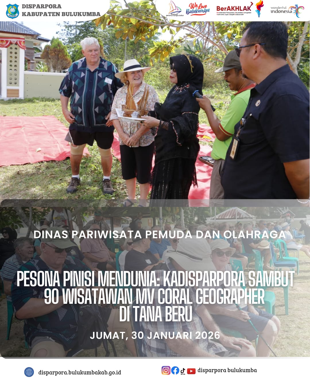 Pesona Pinisi Mendunia: Kadisparpora Sambut 90 Wisatawan MV Coral ...